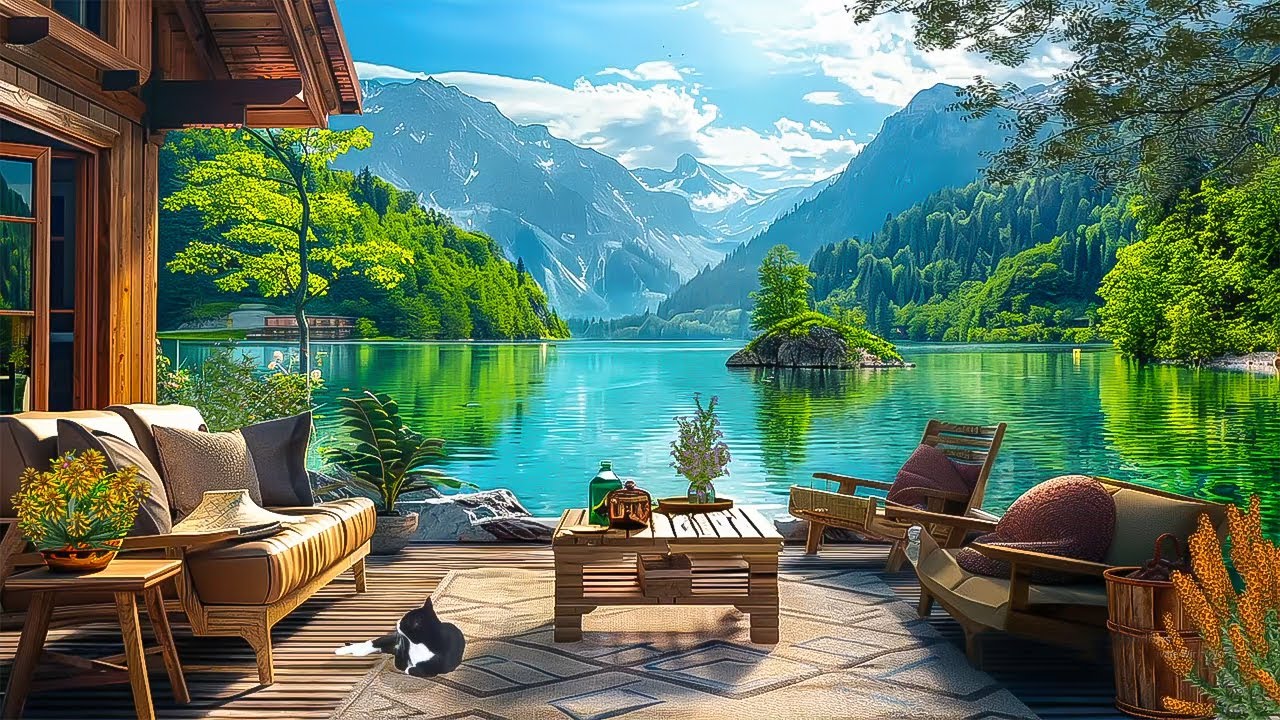 Peaceful Summer 🌺 Cool Morning Space with Sound of Birds by the ...
