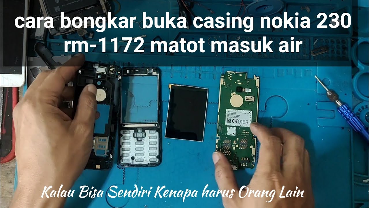 cara bongkar (buka) casing nokia 230 rm-1172 matot masuk air - YouTube