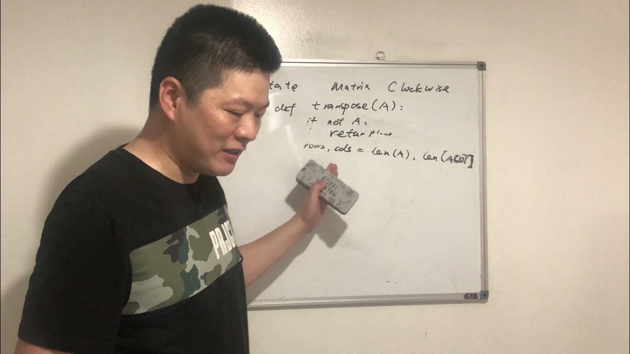 Day 200 - Teaching Kids Programming - Rotate a 2D Matrix/Image 90 Degree Clockwise - YouTube