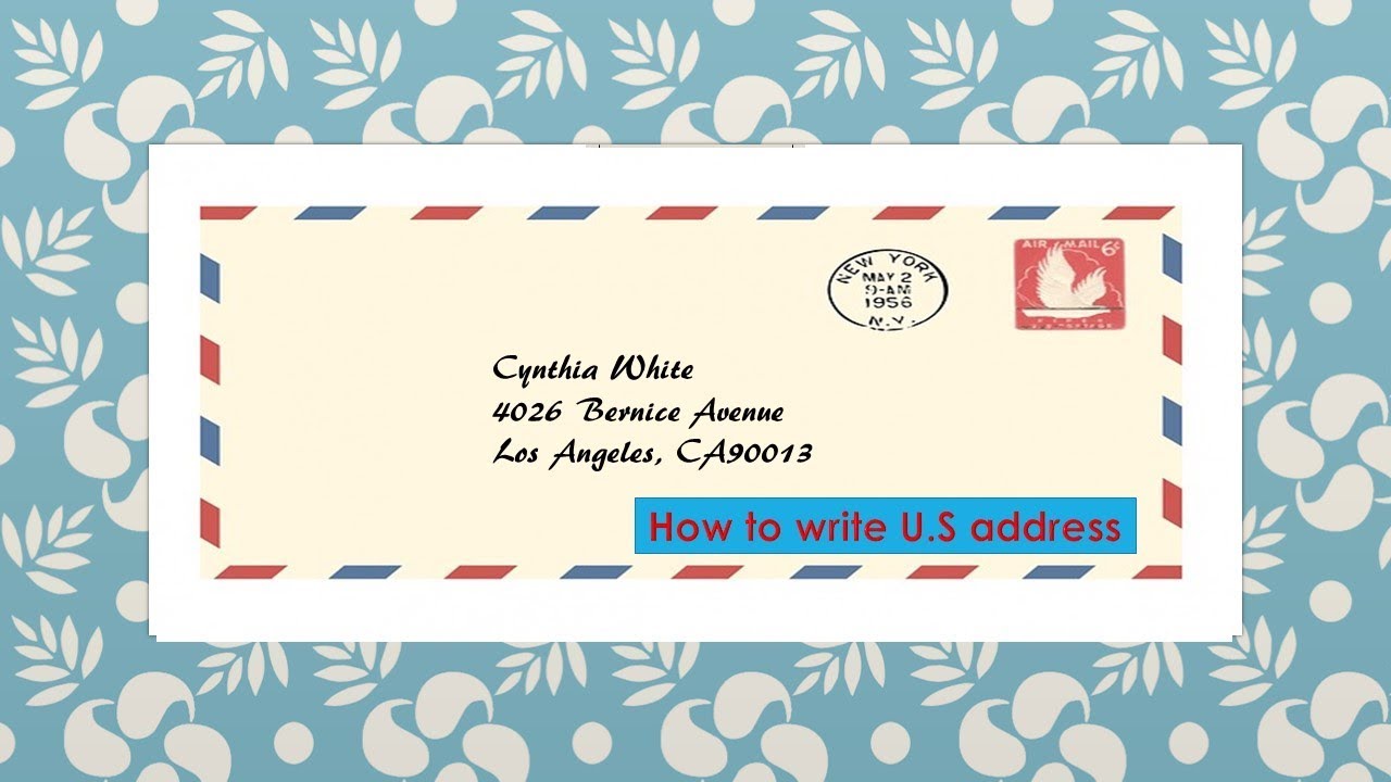 HOW TO WRITE U.S ADDRESS on ENVELOPE in Cursive - YouTube