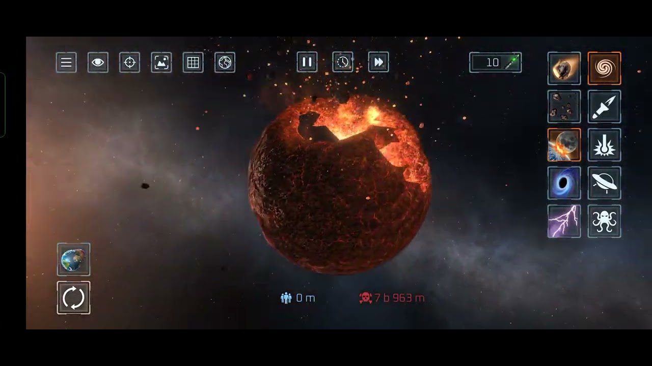 Solar Smash mobile game (Distroying earth, jupiter and many more ...