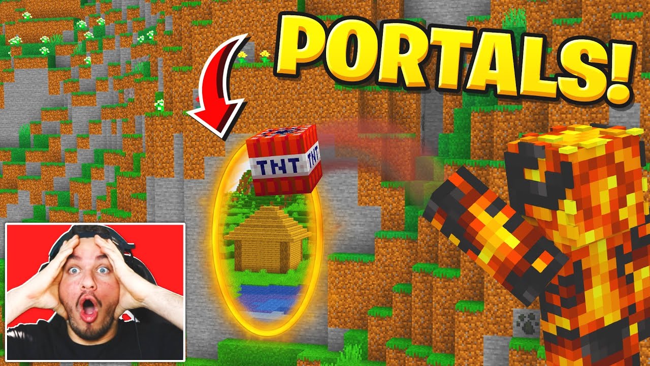 I Used a Portal Gun to make Minecraft FUN! - YouTube