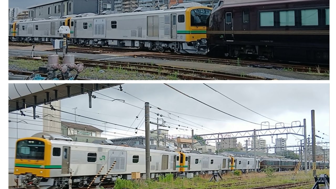 キヤE195系（ロンキヤ）入換・GV-E197（3両）+E655系 入換と梶原踏切通過（動画紹介） : 鉄道トレンドまとめサイト