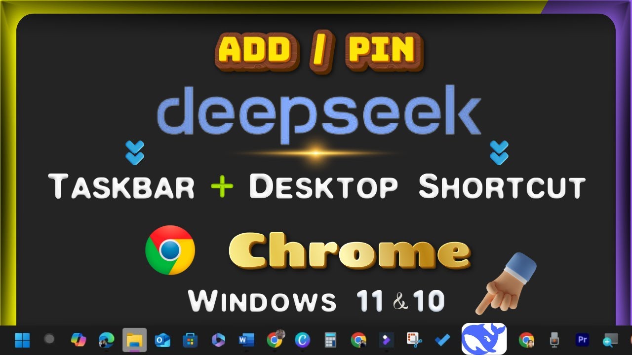 How to Add/Pin DeepSeek Link/Icon to Desktop & Taskbar Toolbar with ...
