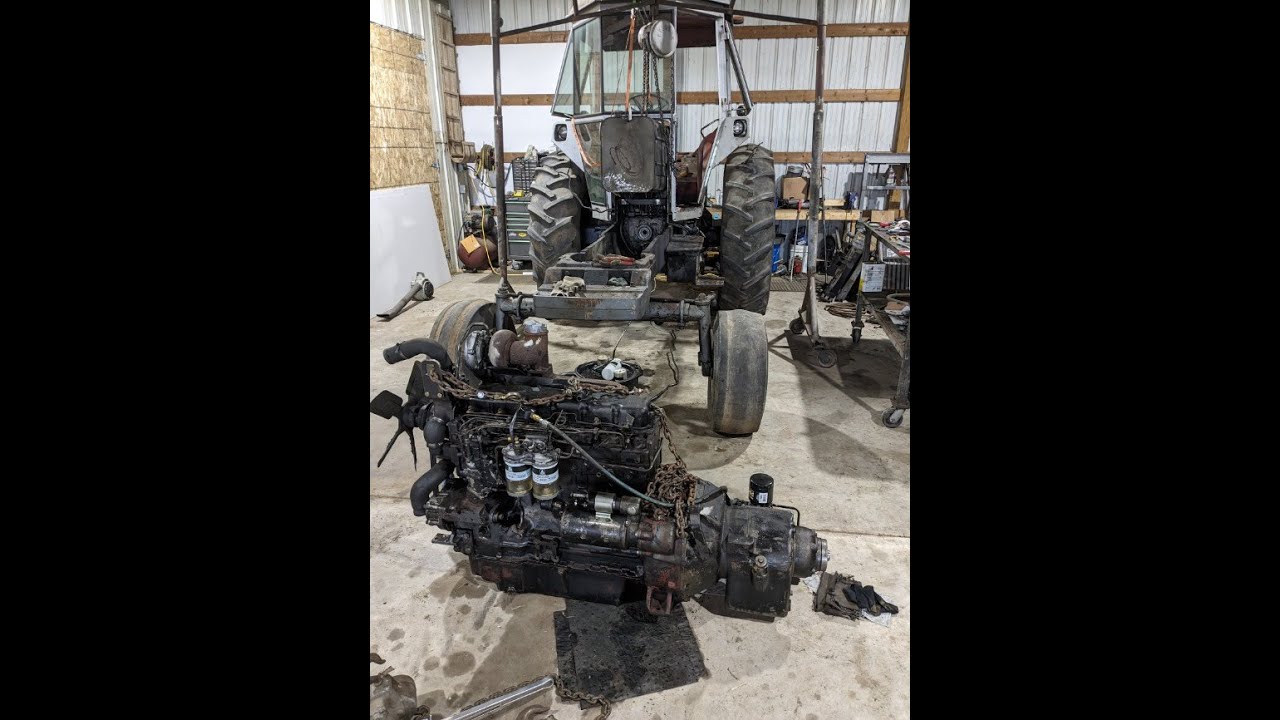 Preparing to install the engine in Adam's White 2-105 tractor. Part 1 ...