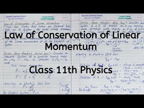 Law of Conservation of Linear Momentum | Chapter 5 | Laws of Motion ...
