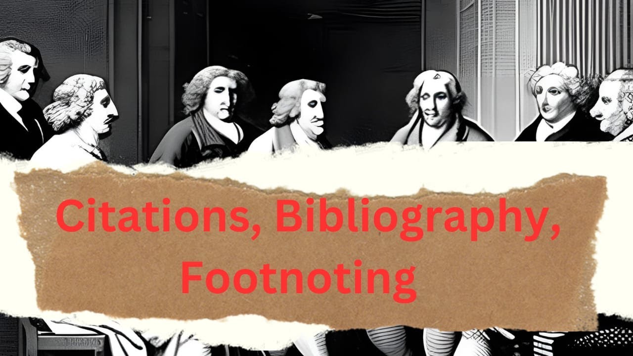 Legal Methods | Video 20 | Citations, Bibliography and footnoting - YouTube