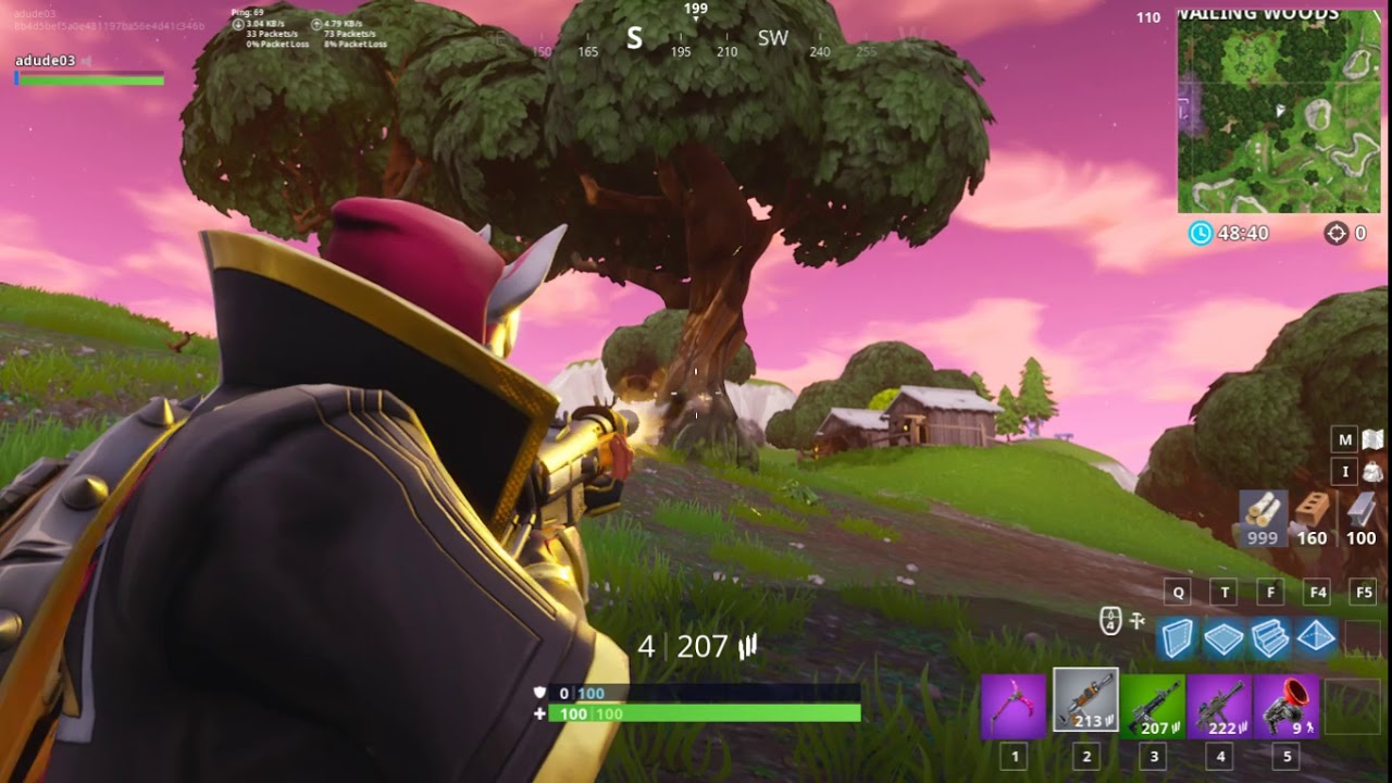 Breaking every tree in wailing woods! || SEASON 6 FORTNITE - YouTube
