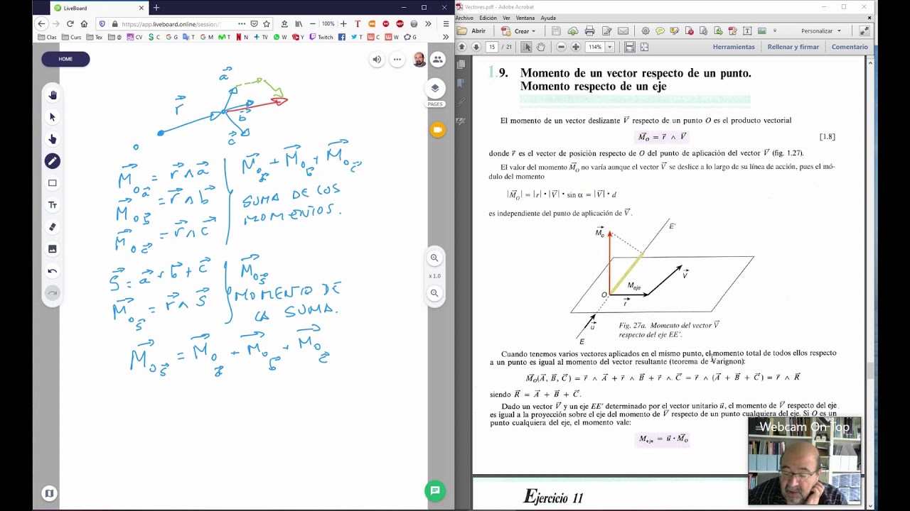 Vectores 10 Ejercicio Momento y ejercicio 11 - YouTube