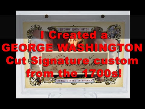 I created a Custom GEORGE WASHINGTON Cut Signature Card from the 1700s ...