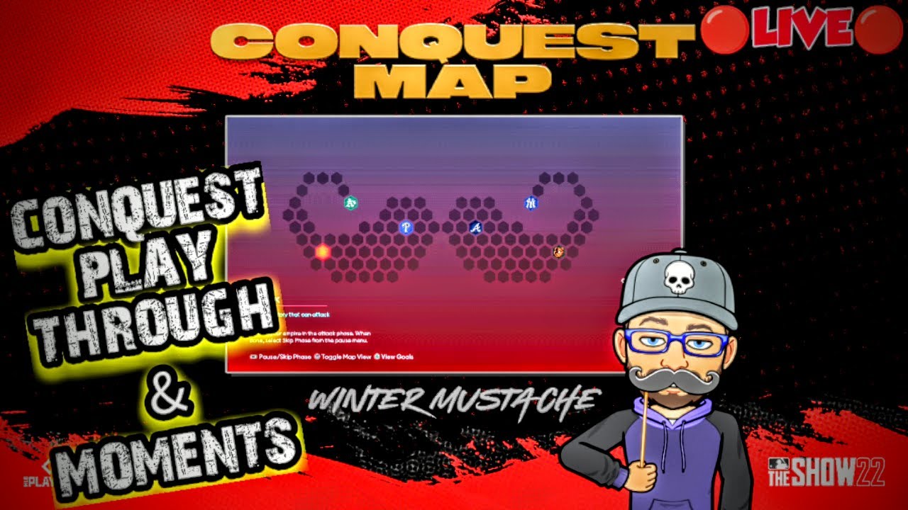 🔴 LIVE WINTER MUSTACHE CONQUEST MAP PLAY THROUGH AND MOMENTS IN MLB THE ...