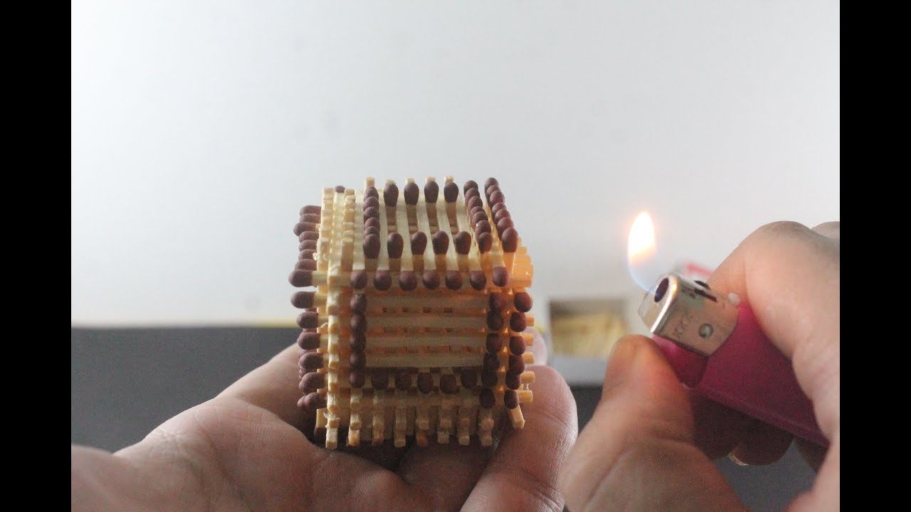 How to Make Matches Cube - Matches box - YouTube