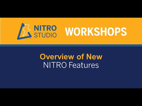 NITRO Studio Workshop: Overview of New NITRO Features - YouTube