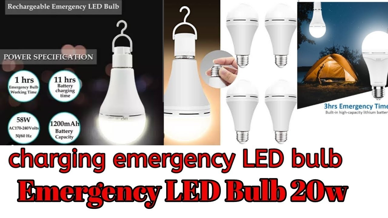 Emergency LED Bulb 20 w/charging emergency LED bulb/Emergency light ...