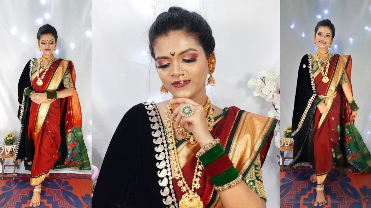 Marathi Bridal Makeup | Maharatrian Makeup | Marathi Makeup | Triple P ...
