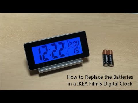 How to Replace the Batteries in a IKEA Filmis Digital Clock - YouTube