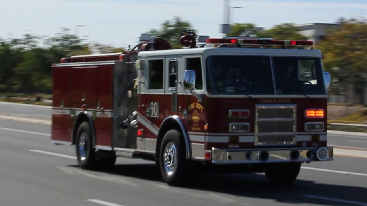Chula Vista FD Engine 60 Reserve Responding - YouTube