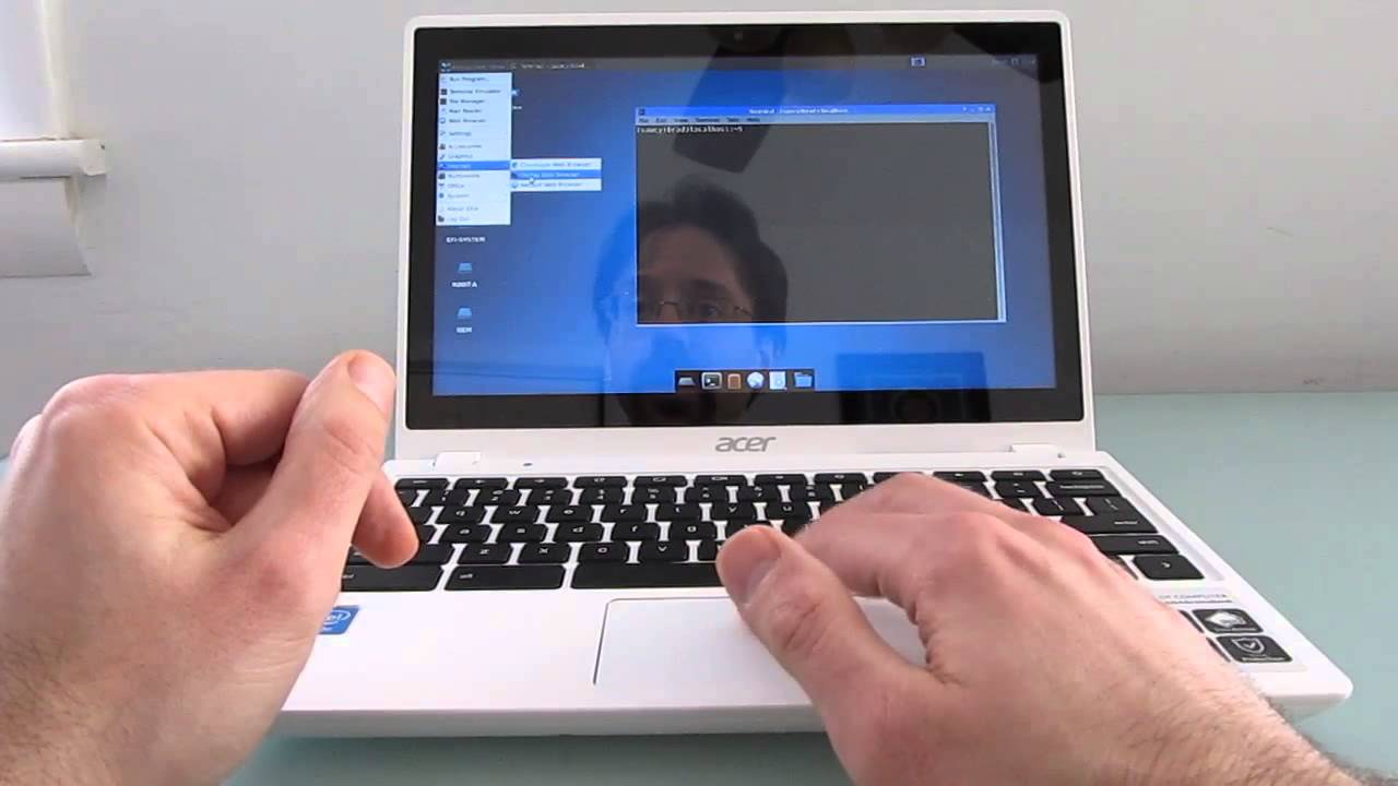 Ubuntu on the Acer C720p touchscreen Chromebook - YouTube