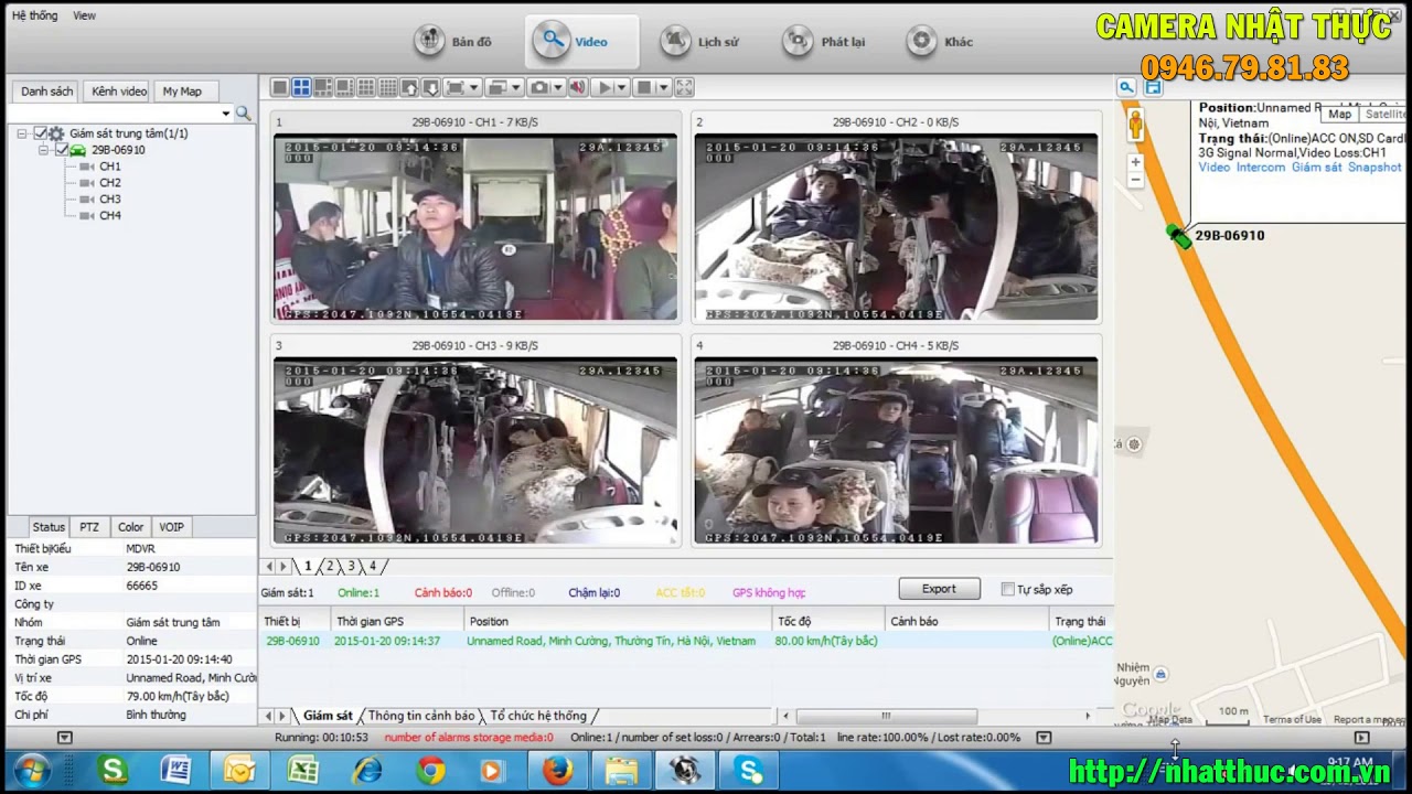 Camera xe khách, camera trên xe định vị xe - YouTube