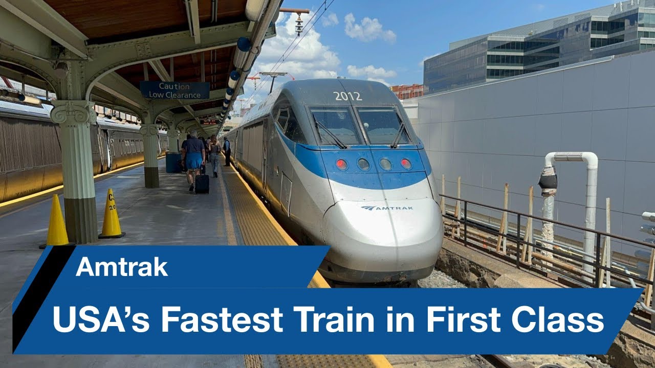 America's Fastest Train in First Class - YouTube