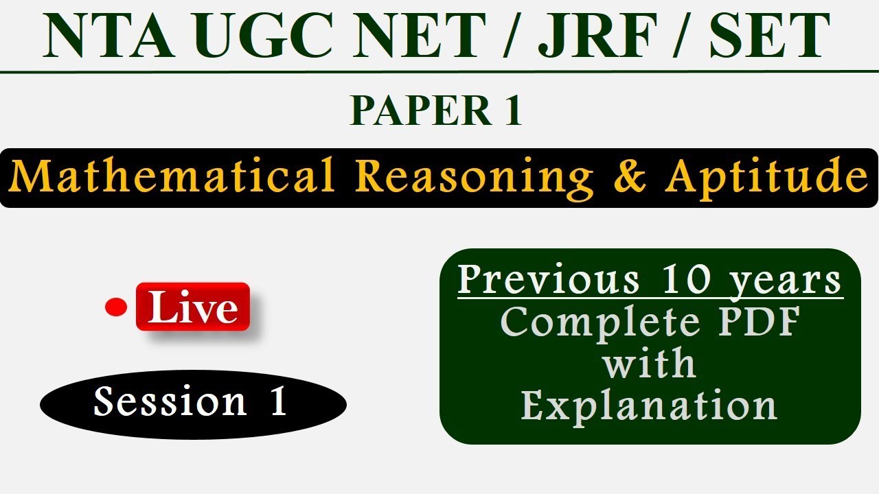 Mathematical Reasoning And Aptitude Explanation With Pdf Nta Ugc Net
