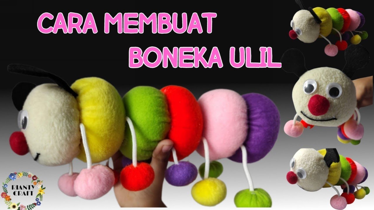 HOW TO MAKE A CATERPILLAR DOLL FROM FELT // CARA MEMBUAT BONEKA ULAT ...