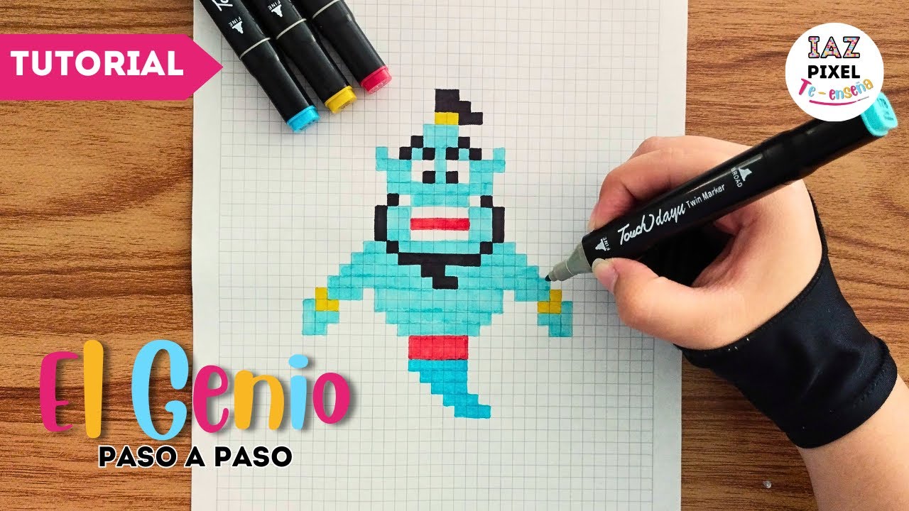 Como pintar a EL GENIO de ALADDIN en PIXEL ART – Tutorial paso a paso # ...