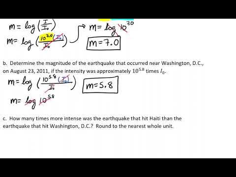 Using Logarithms in an Application Problem About Earthquakes Video ...