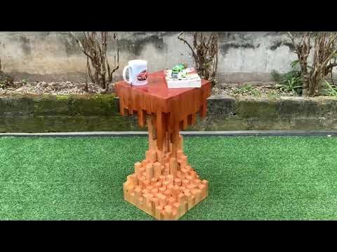 Extraordinary Unique Woodworking Design Ideas How to Make Pixelated End Table DIY - YouTube