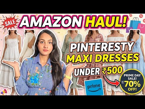 Amazon | Amazon prime day sale | Amazon huge haul | Amazon long/maxi dress haul | partywear dress