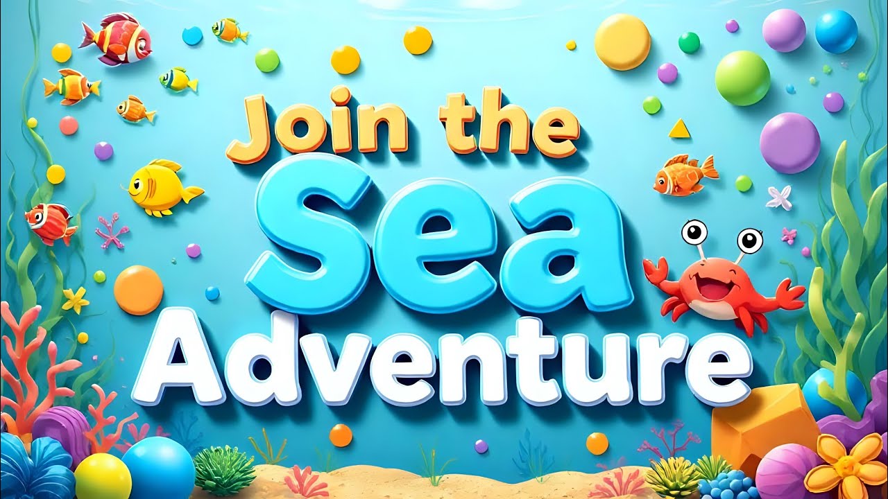 Sea activity learn mach the color and shapes, fun cartoon for kids ...