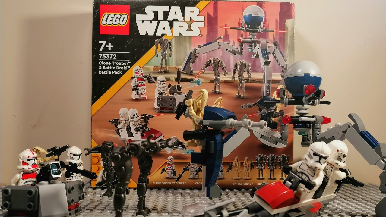 Lego Clone Trooper & Battle Droid Stop Motion Speed Build (75372) - YouTube
