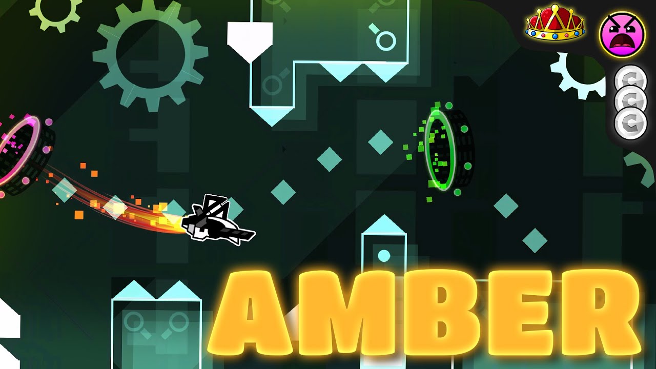 "Amber" By 1nfra (ALL COINS) [Daily #2189] - Geometry Dash - YouTube