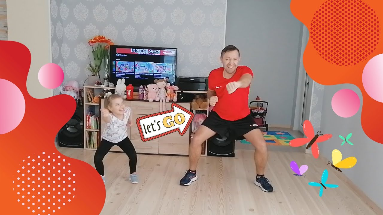 Kardio treniruotė VAIKAMS / Cardio Exercises for Kids #2 - YouTube