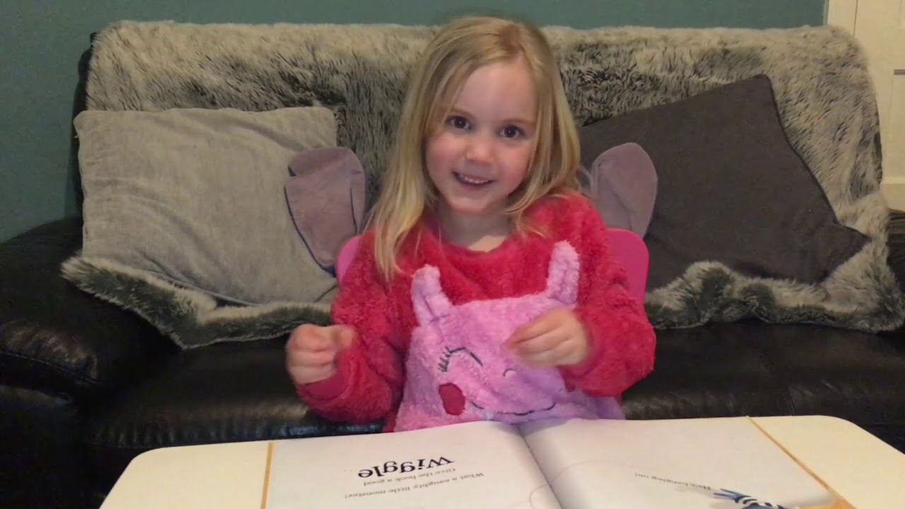 There's a monster in your book - Read and Signed by Eva (makaton) - YouTube