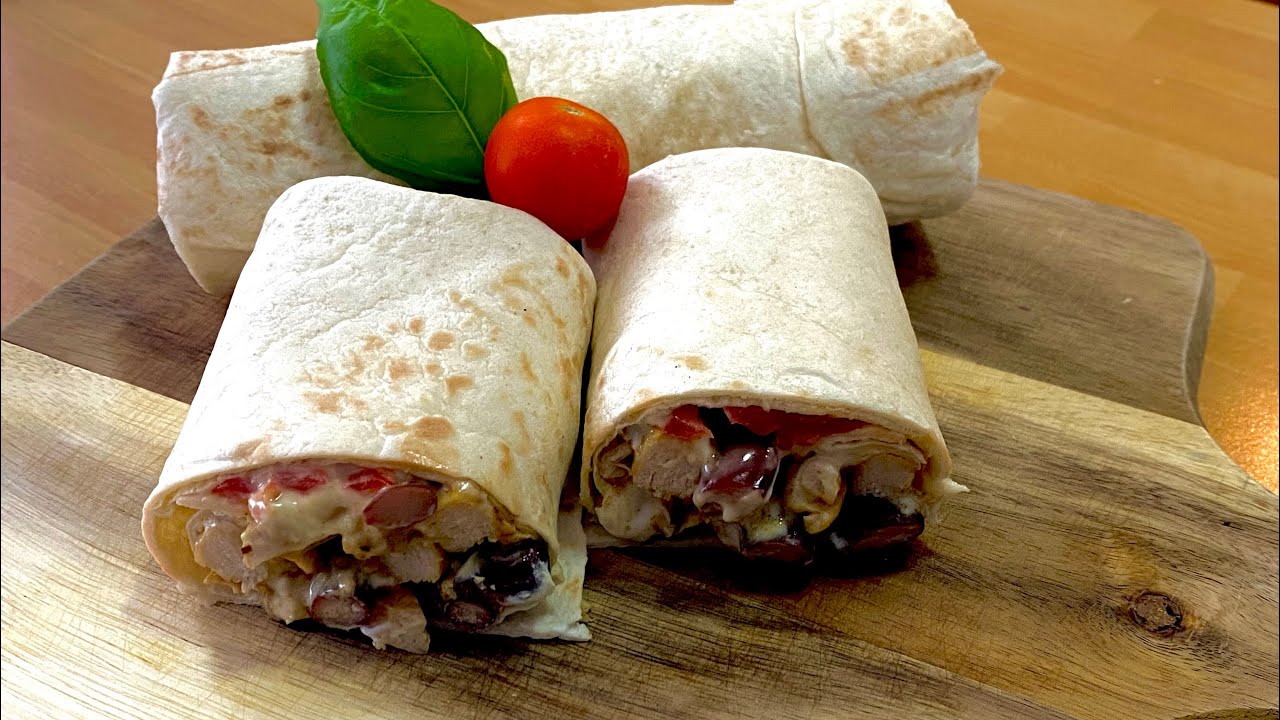 Punjene tortilje, jednostavan način a ujedno prefine - YouTube