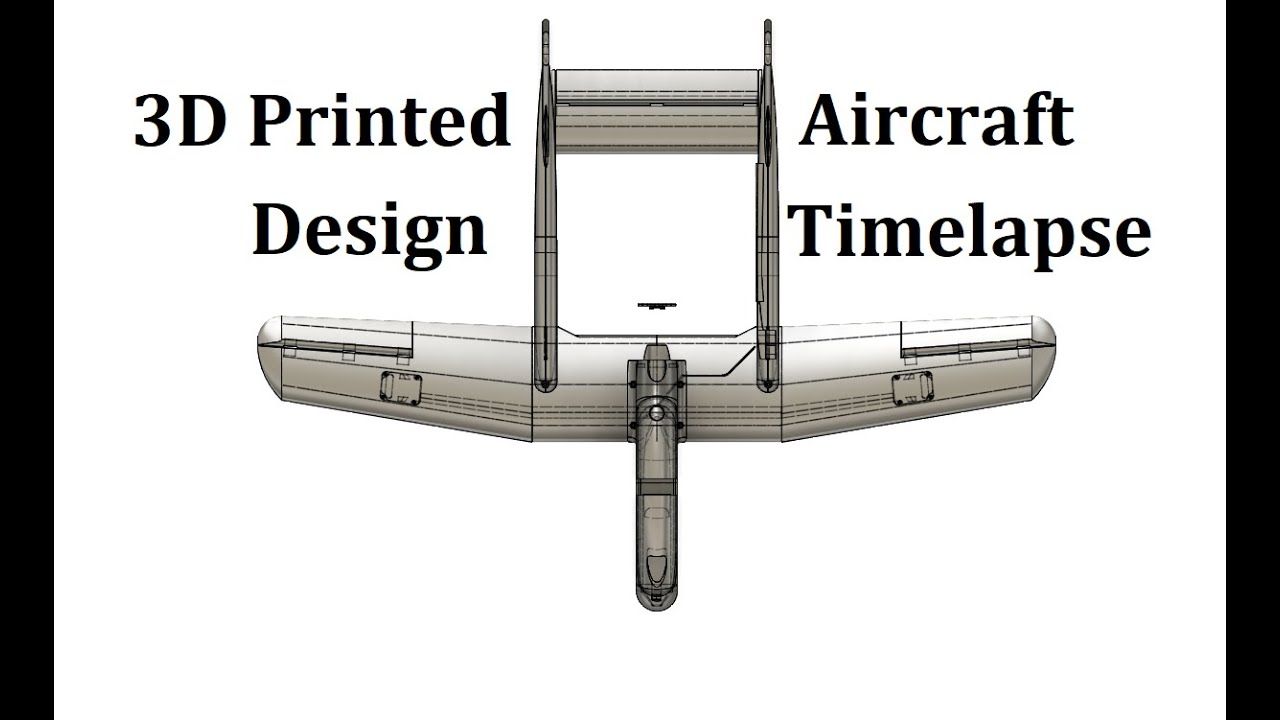 3D Printed Twin Boom Aircraft Design Time-lapse - YouTube