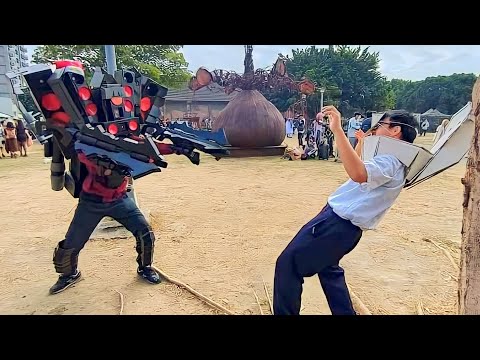 Skibidi toilet  COSPLAY Titan Speakerman DIY