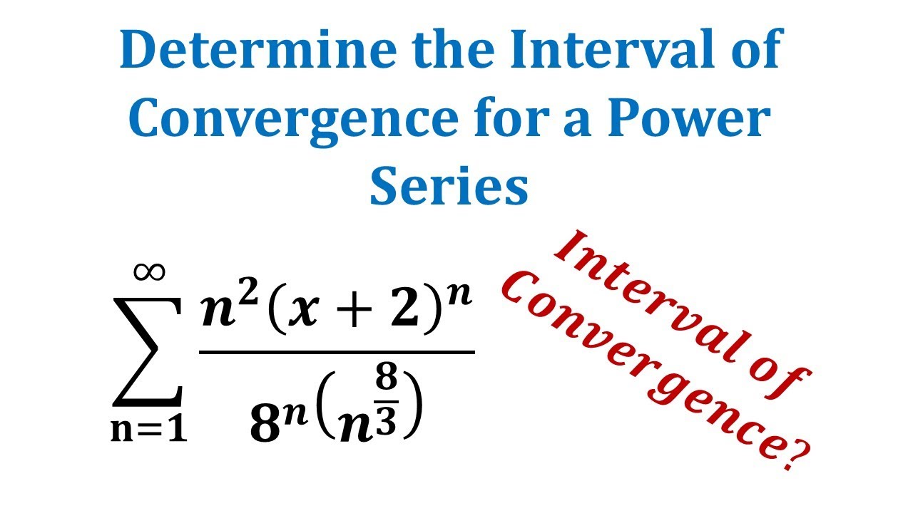 Determine the Interval of Convergence and Radius of Convergence of a ...
