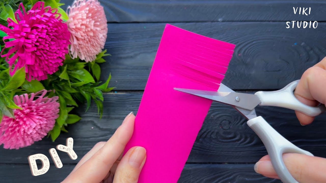 How to make EASY Paper Flowers DIY Paper Craft Ideas Tutorial - YouTube