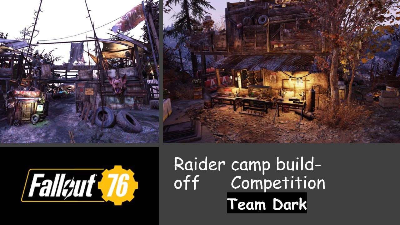 Fallout 76 Raider Camp build off - YouTube