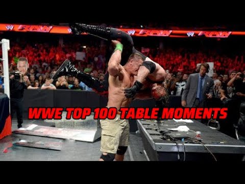 WWE TOP 100 TABLE MOMENTS PART 16 - YouTube