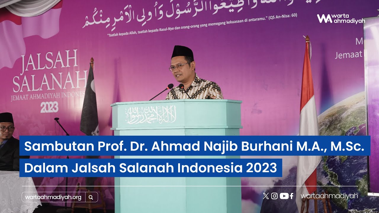 [FULL] Sambutan Prof. Dr. Ahmad Najib Burhani (Organisasi Riset IPSH BRIN) di Jalsah Salanah ...