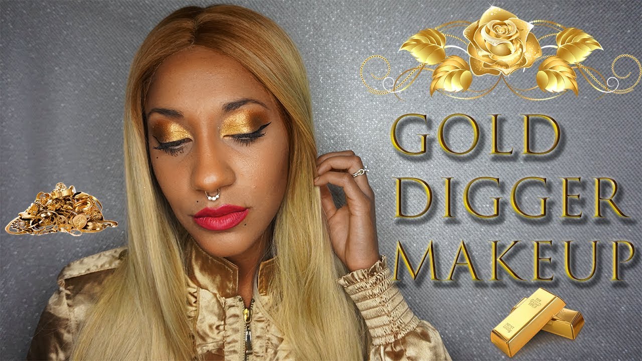 Gold Digger Makeup Look l 5 Easy Steps l LOTS OF GLITTER 😍 - YouTube