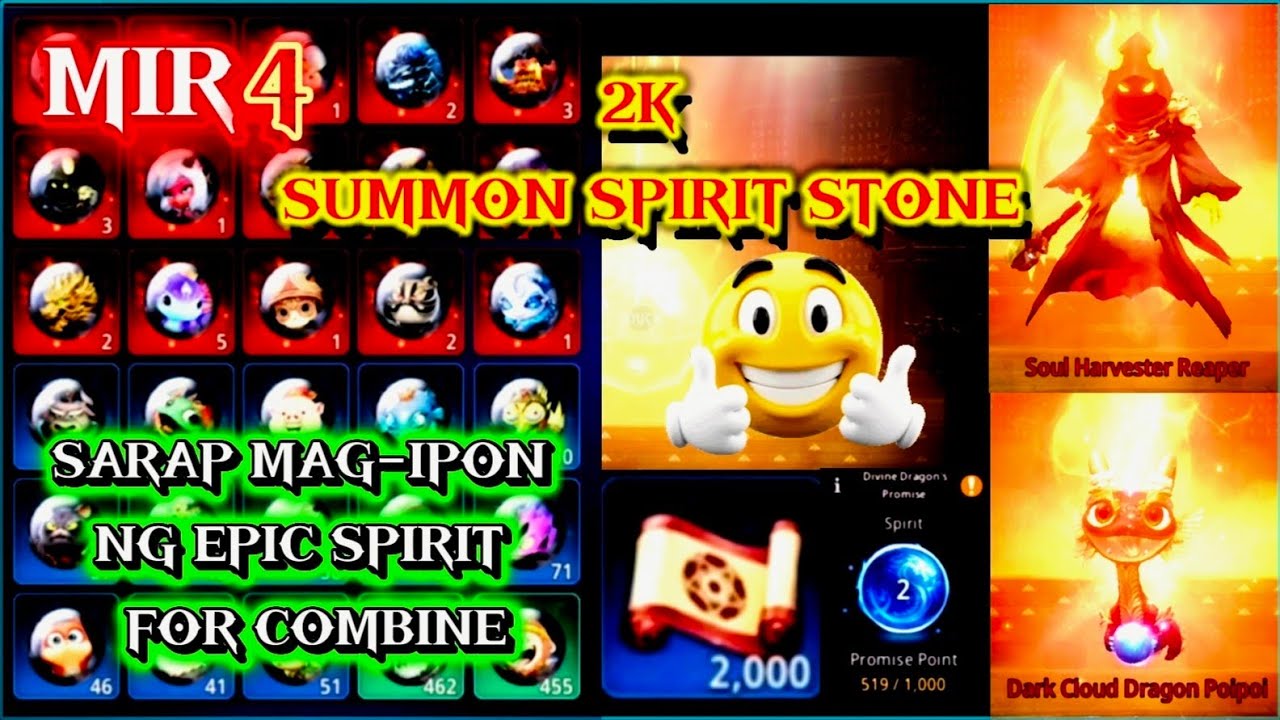 MIR4 .SUMMON 2K SPIRIT STONE . SARAP MAG-IPON NG EPIC SPIRIT FOR ...