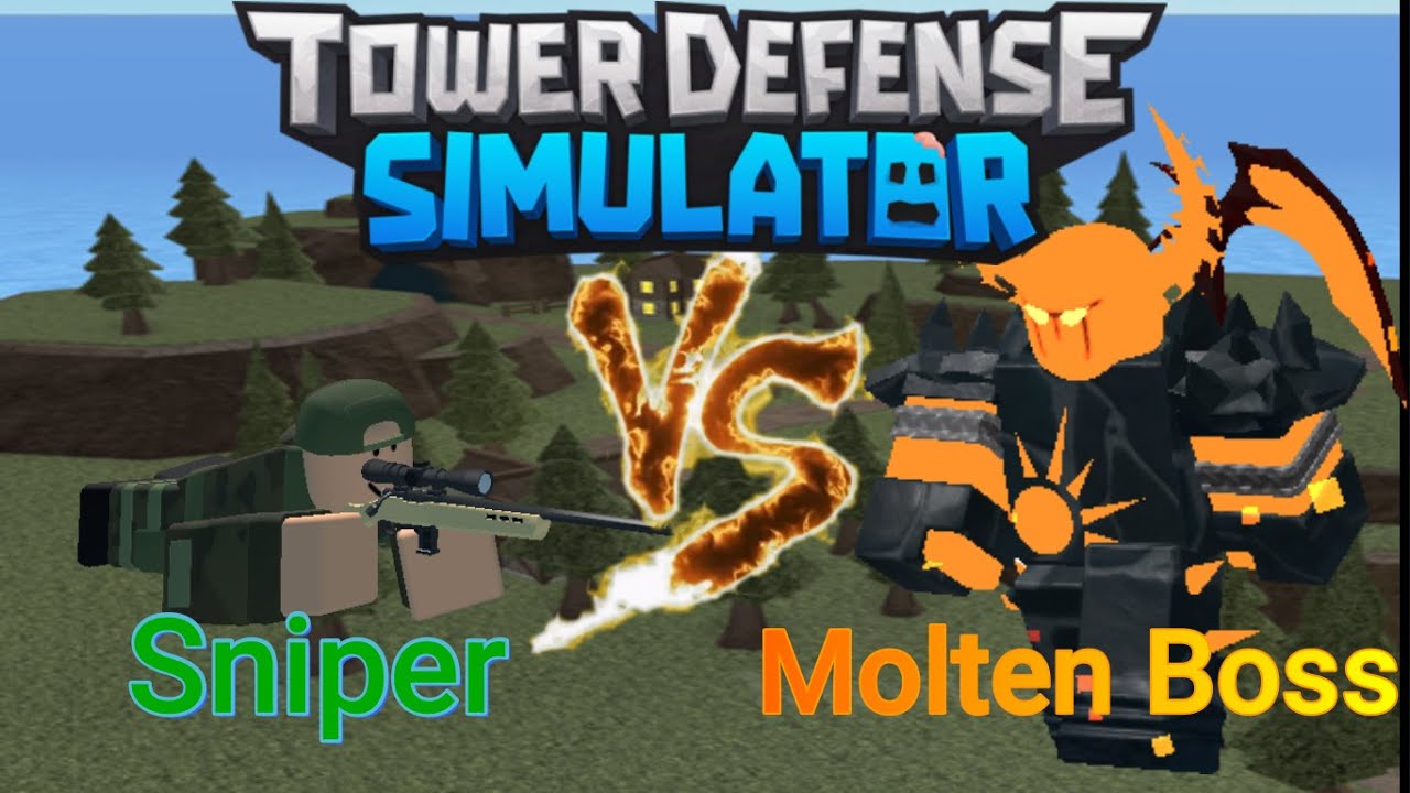 Sniper Tower vs Molten Boss [Tower Defense Simulator] {Roblox} - YouTube