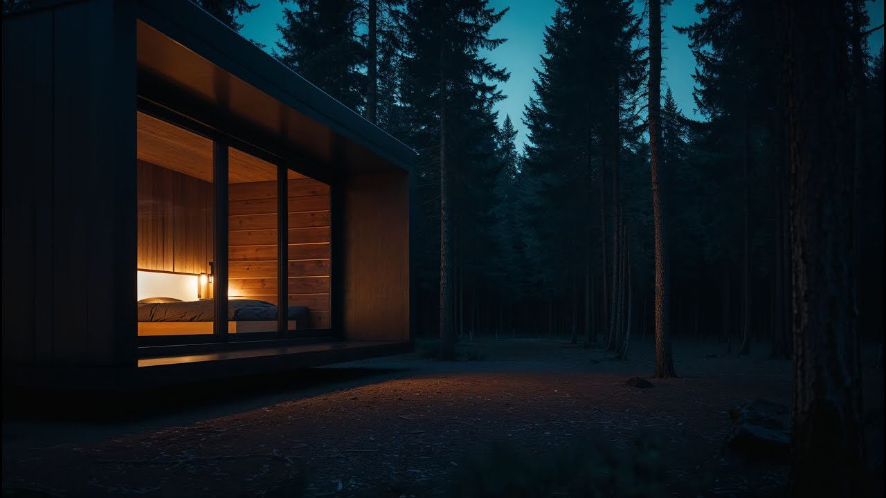 Cozy Modern Cabin Rain | Sleep, Relaxation & Calm Background Sounds ...