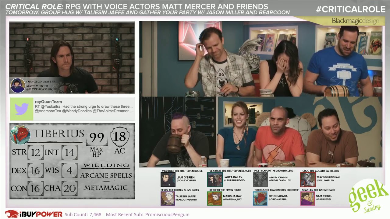 Critical Role - 'I'm Tiberius Stormwind, from Draconia' Compilation ...