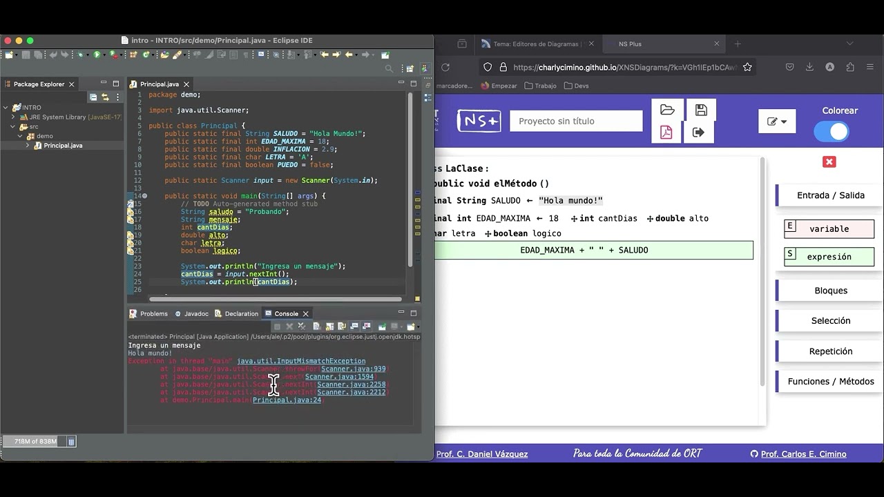 Ingresos por teclado - salidas por pantalla - YouTube