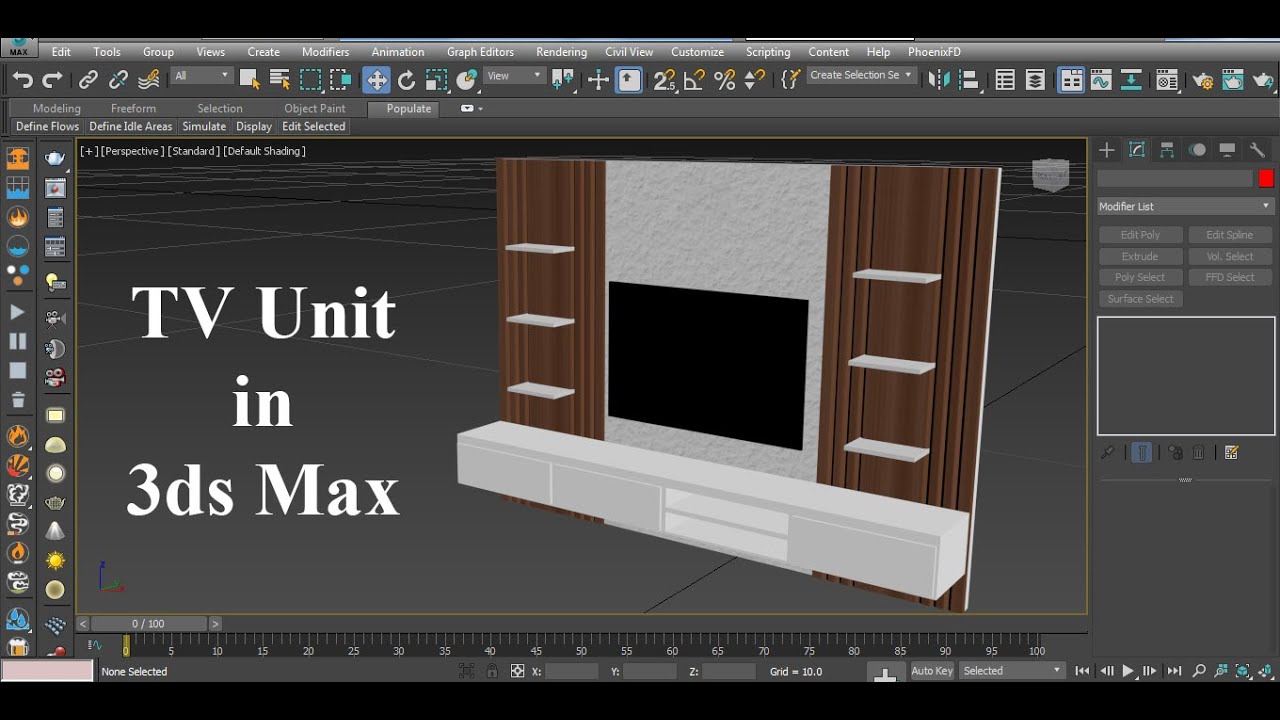 TV Unit in 3ds Max | TV Unit Modeling in 3ds Max | Create TV Unit ...